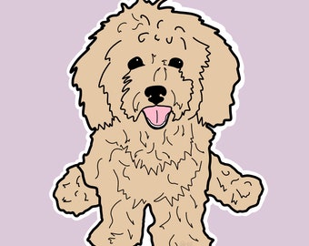 Peeking Golden Doodle Vinyl Die Cut Decal Sticker - Etsy