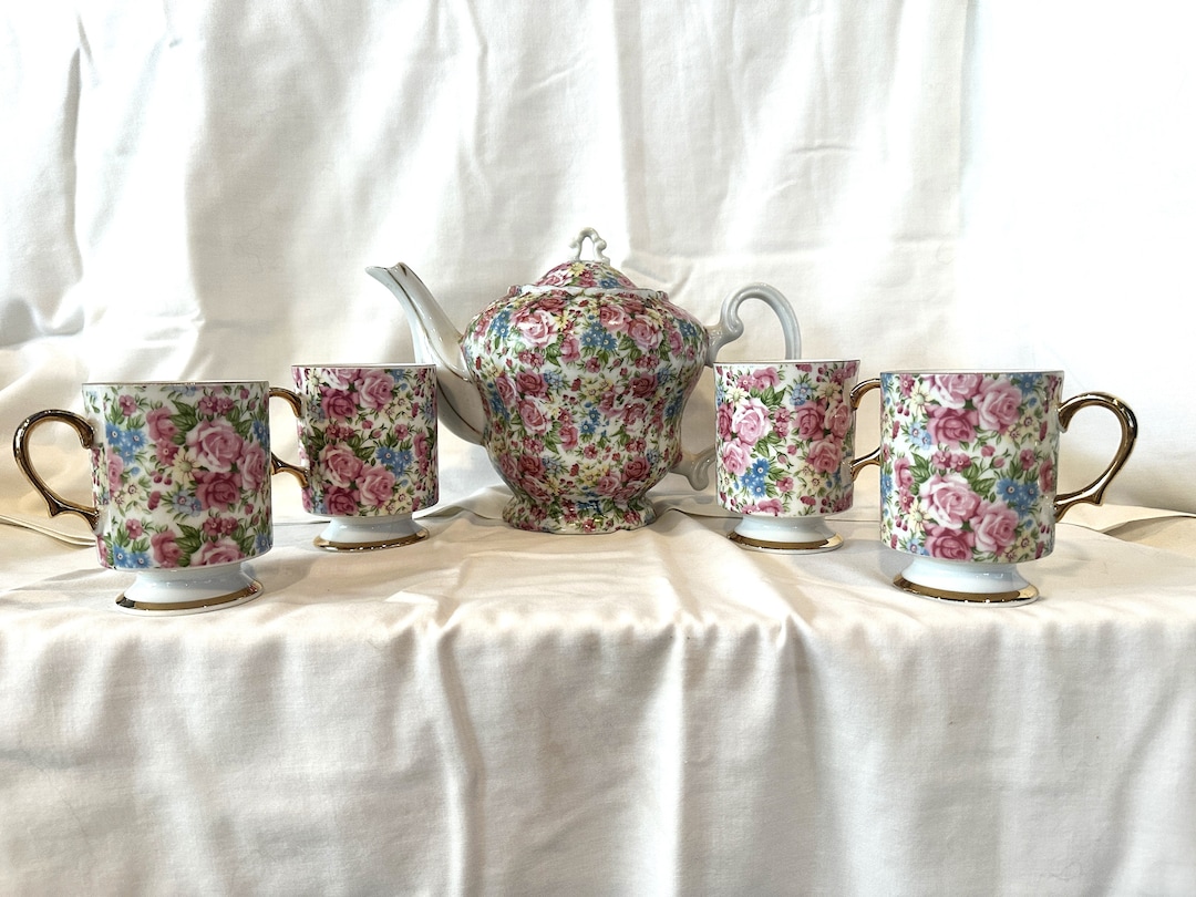 Vintage Floral Tea Set (no Markings) - Etsy