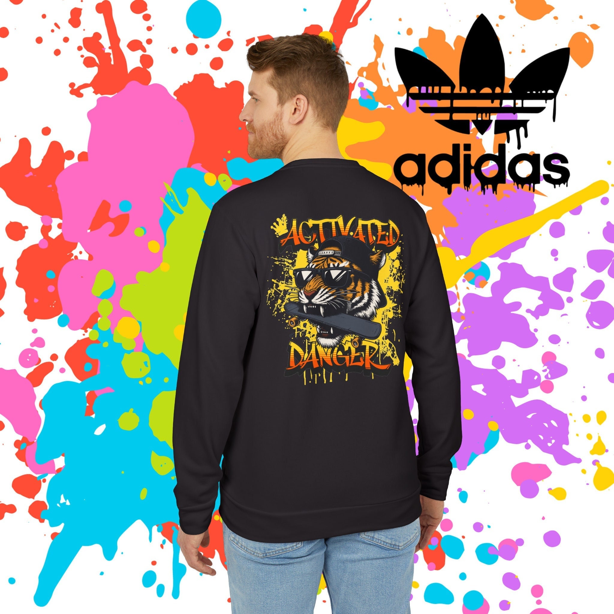 Adidas® Custom Art Tiger Shades Skate Sweatshirt: Bold Urban Style ...