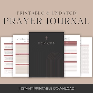 Printable Prayer Journal | Guided Daily Prayer & Reflection Workbook - Etsy