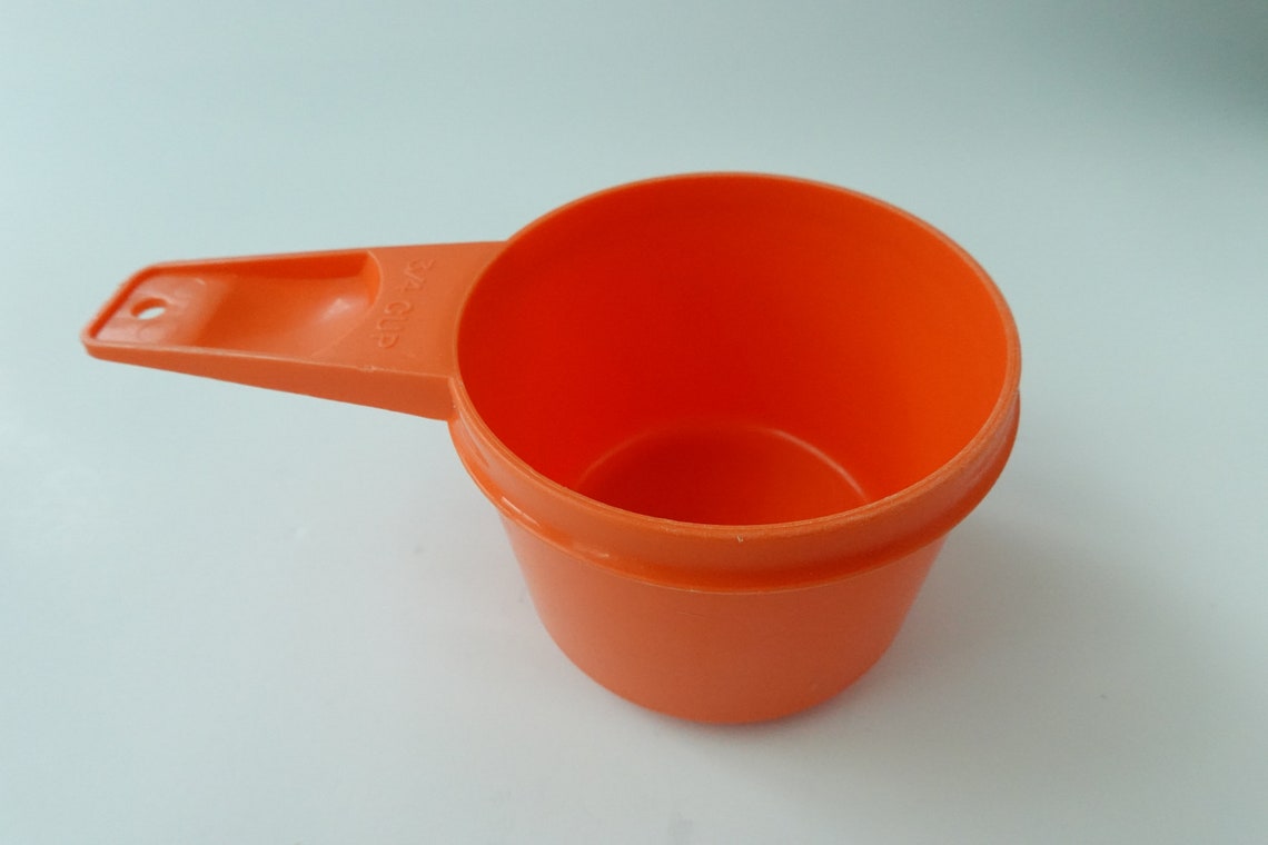 Vintage Tupperware Measuring Cups Set of Four Orange - Etsy
