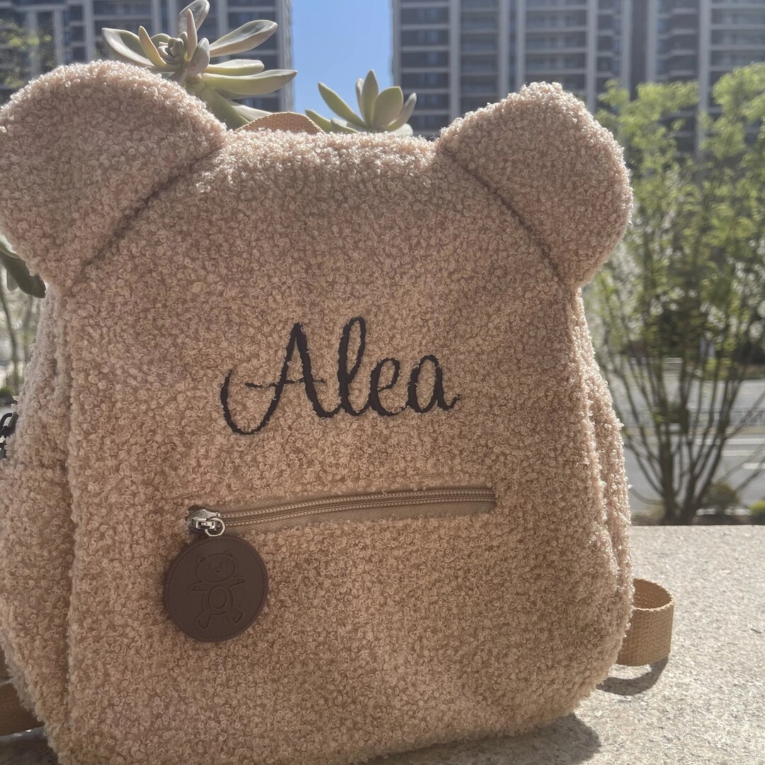 Custom Teddy Bear Backpack Embroidered Name Kids School Backpack ...