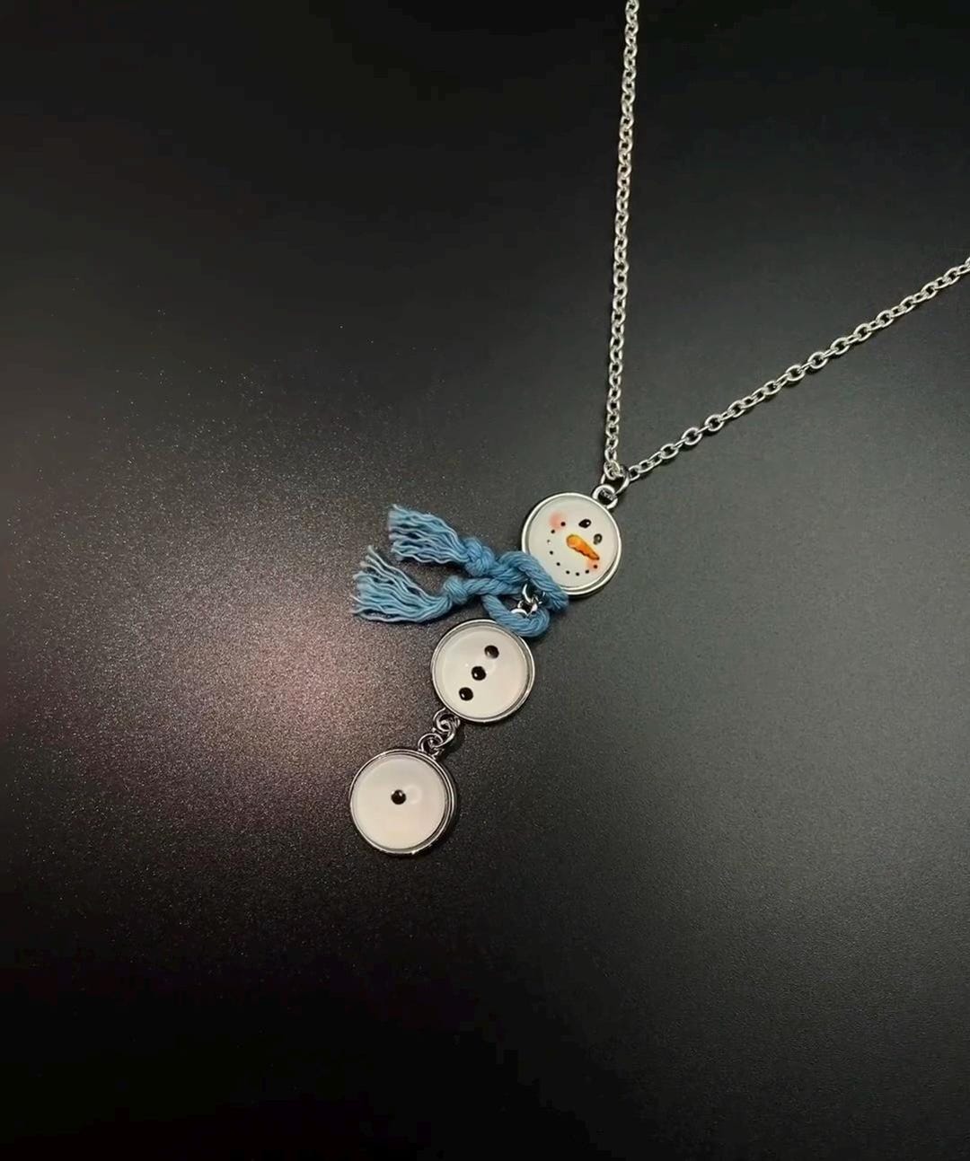Snowman Necklace, Christmas Necklace, Festive Jewellery, Christmas ...