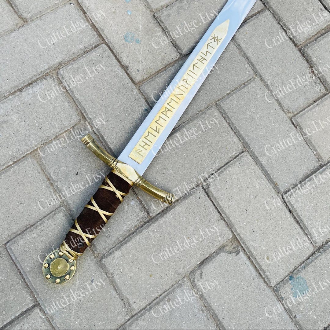 Sword of Merlin Excalibur Handmade ,knight Templar Sword, Viking Sword ...