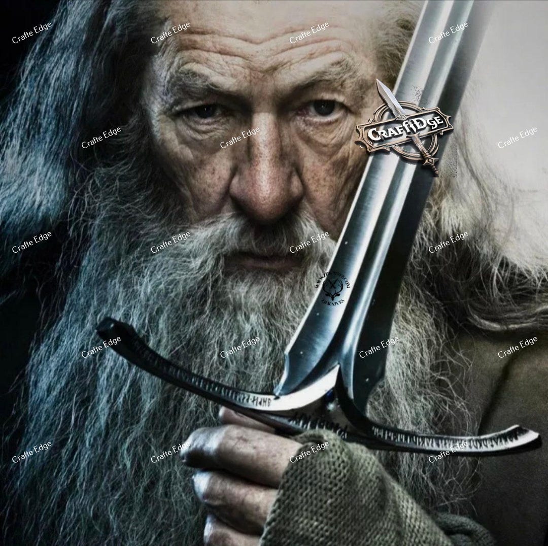 Glamdring Sword of Gandalf With Scabbard Lord of the Rings Replica ...