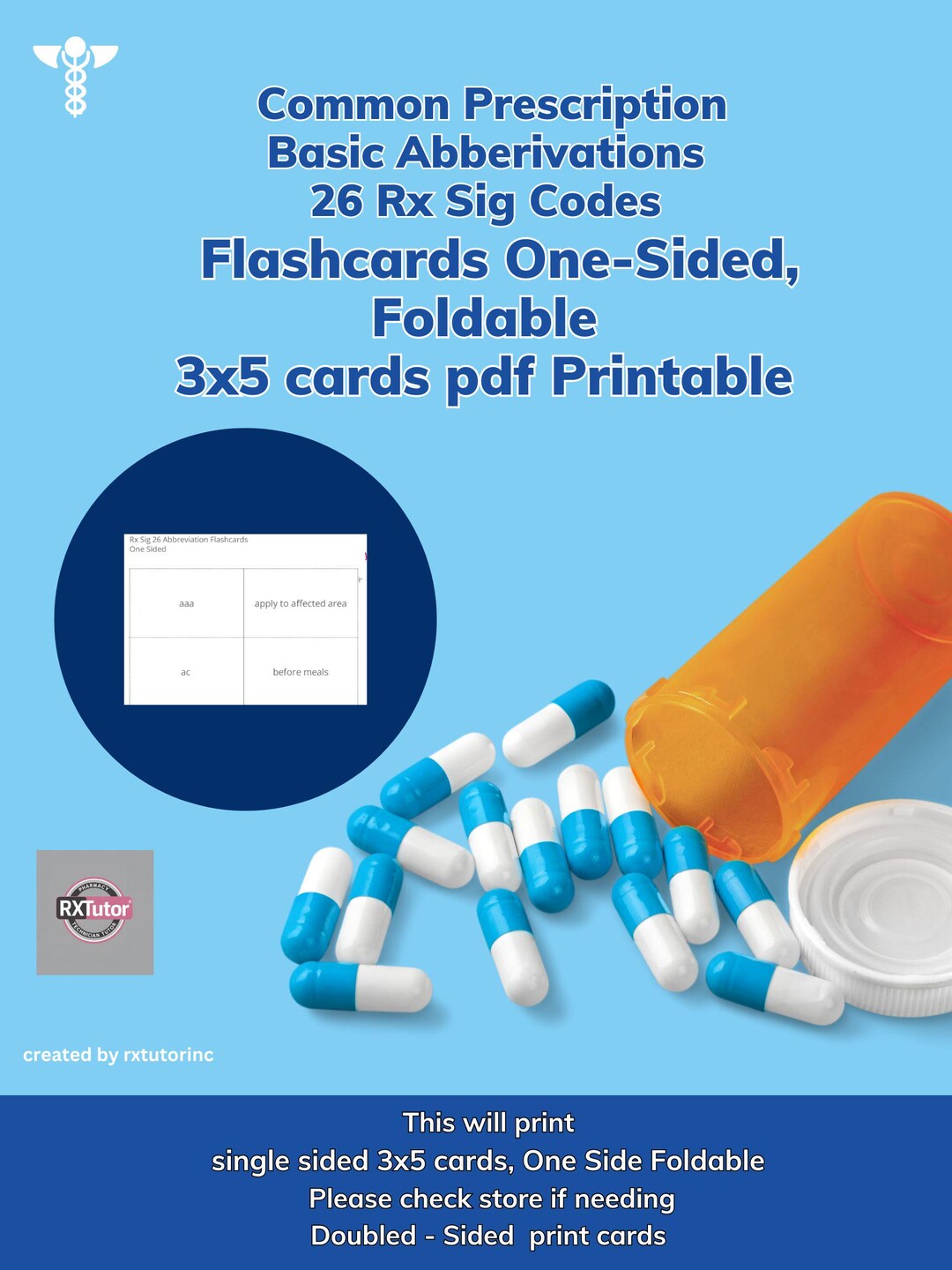26 Rx Sig Codes Flashcards: Pharmacy & Nursing Medical Abbreviations ...