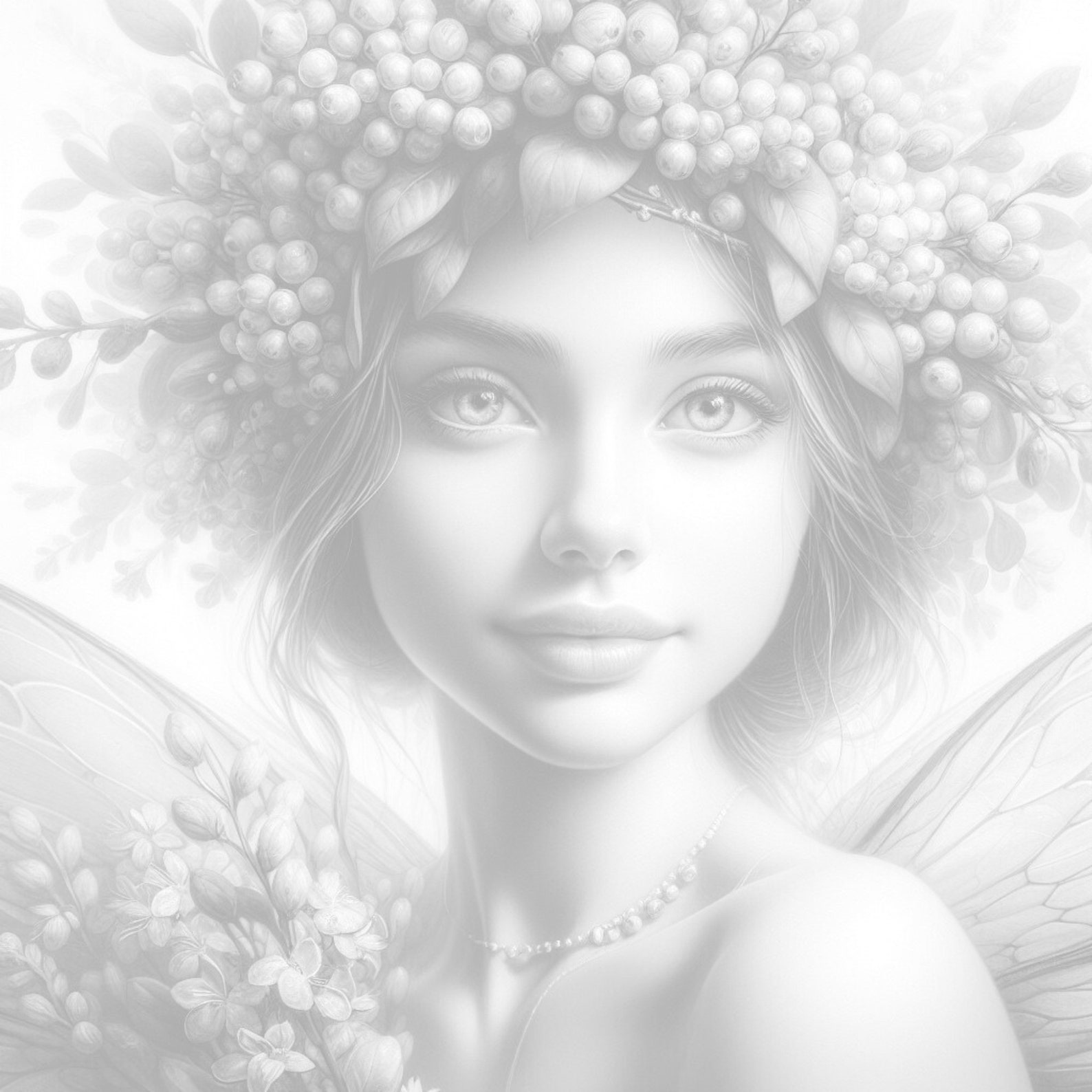 Greyscale Coloring Book Fantastic Fairies: Flower Fairy Collection - Etsy