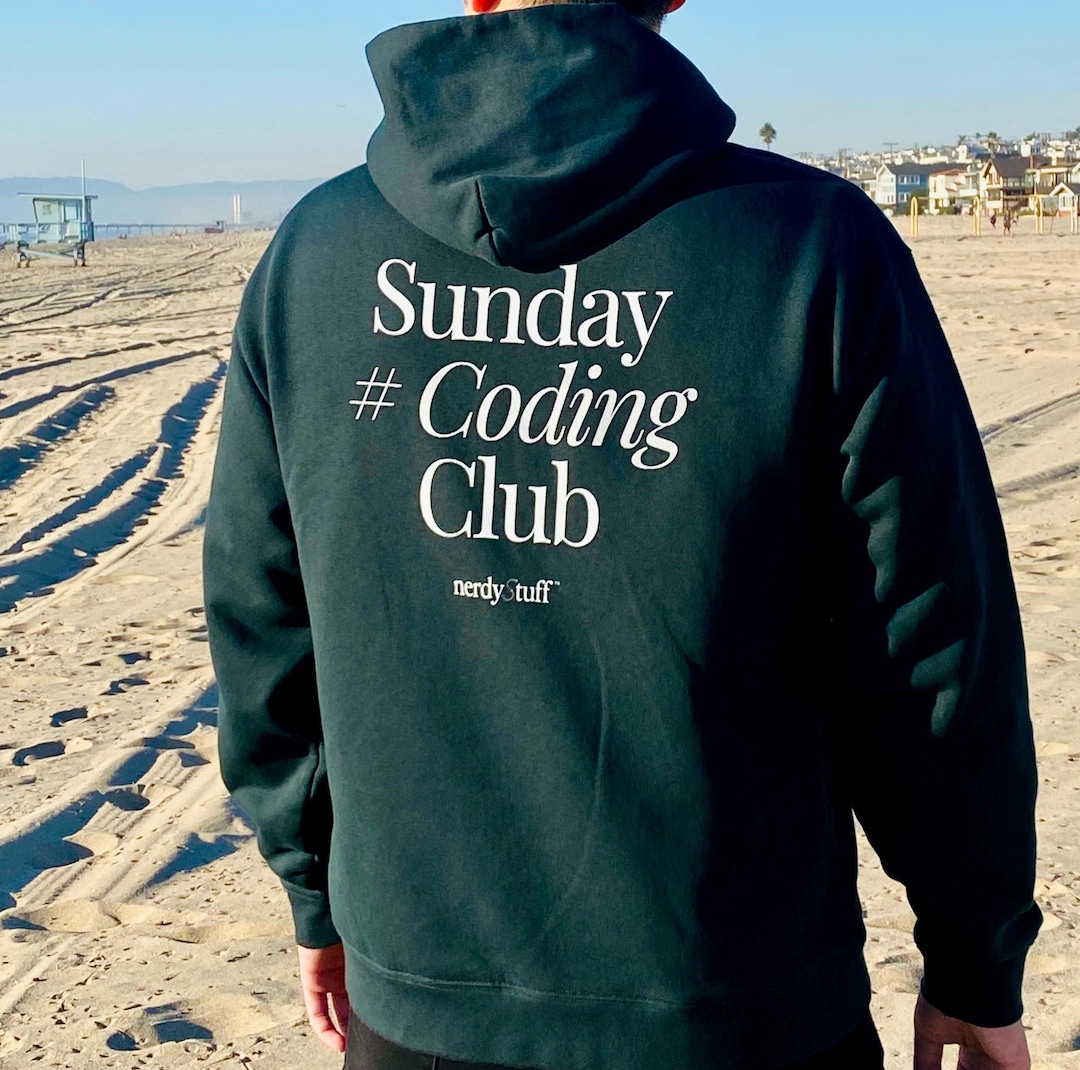 ORIGINAL Sunday Coding Club Hoodie, Programmer Gift, Programmer Hoodie, Coding Hoodie, Developer ...