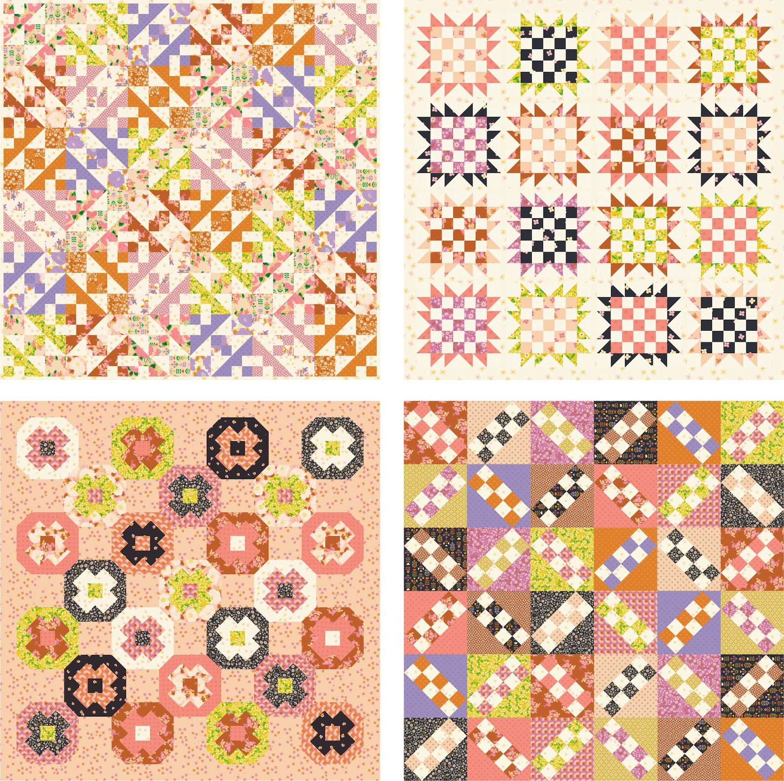 Quilt Patterns Modern Quilt PDF Bundle - Etsy