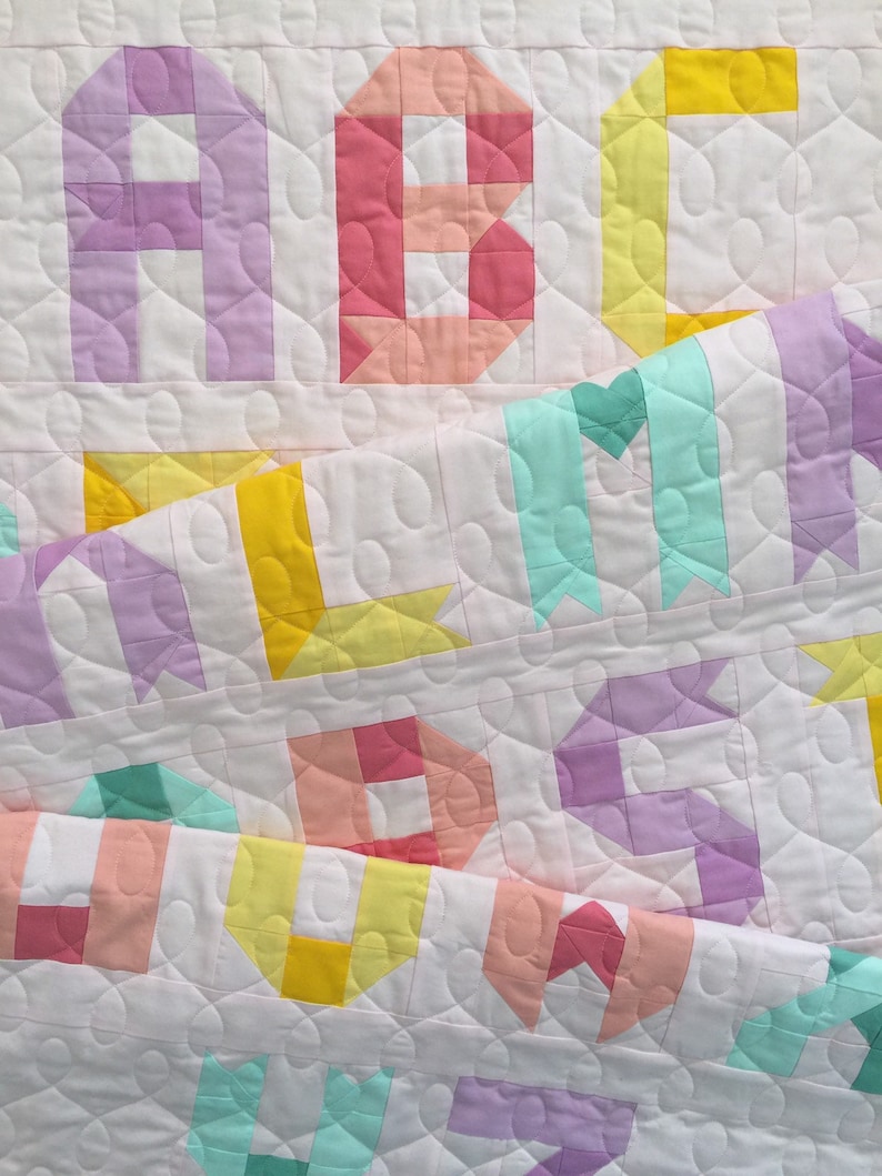 Alphabet Quilt Pattern PDF Digital Download Ribbon Letters - Etsy