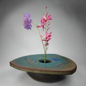 Raku Kiln Fired Kenzan Ikebana Vase Signed by PNW Artist Gary Gall - Etsy