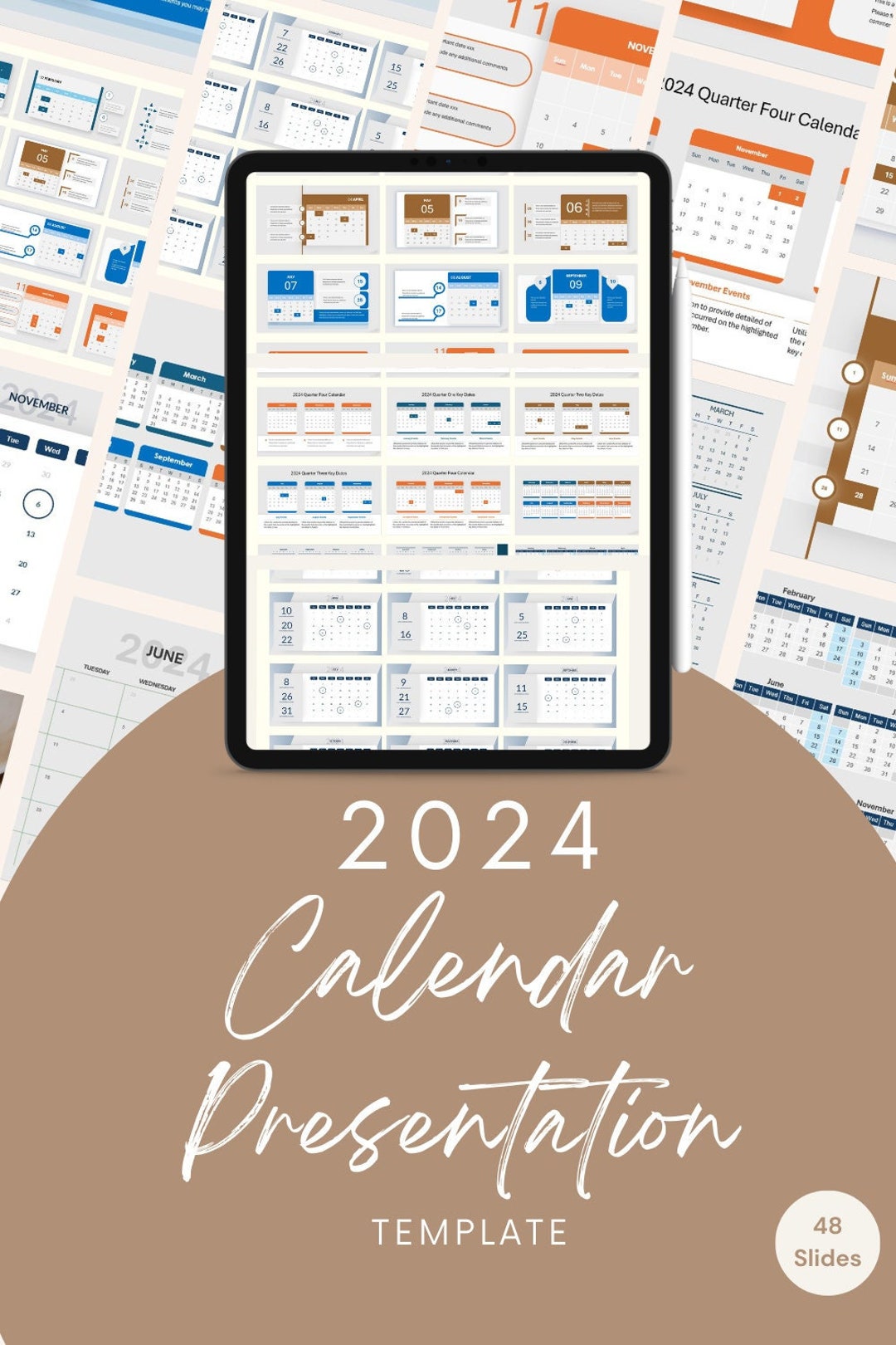 Calendar Powerpoint Template 2024 | Calendar Presentation Template ...