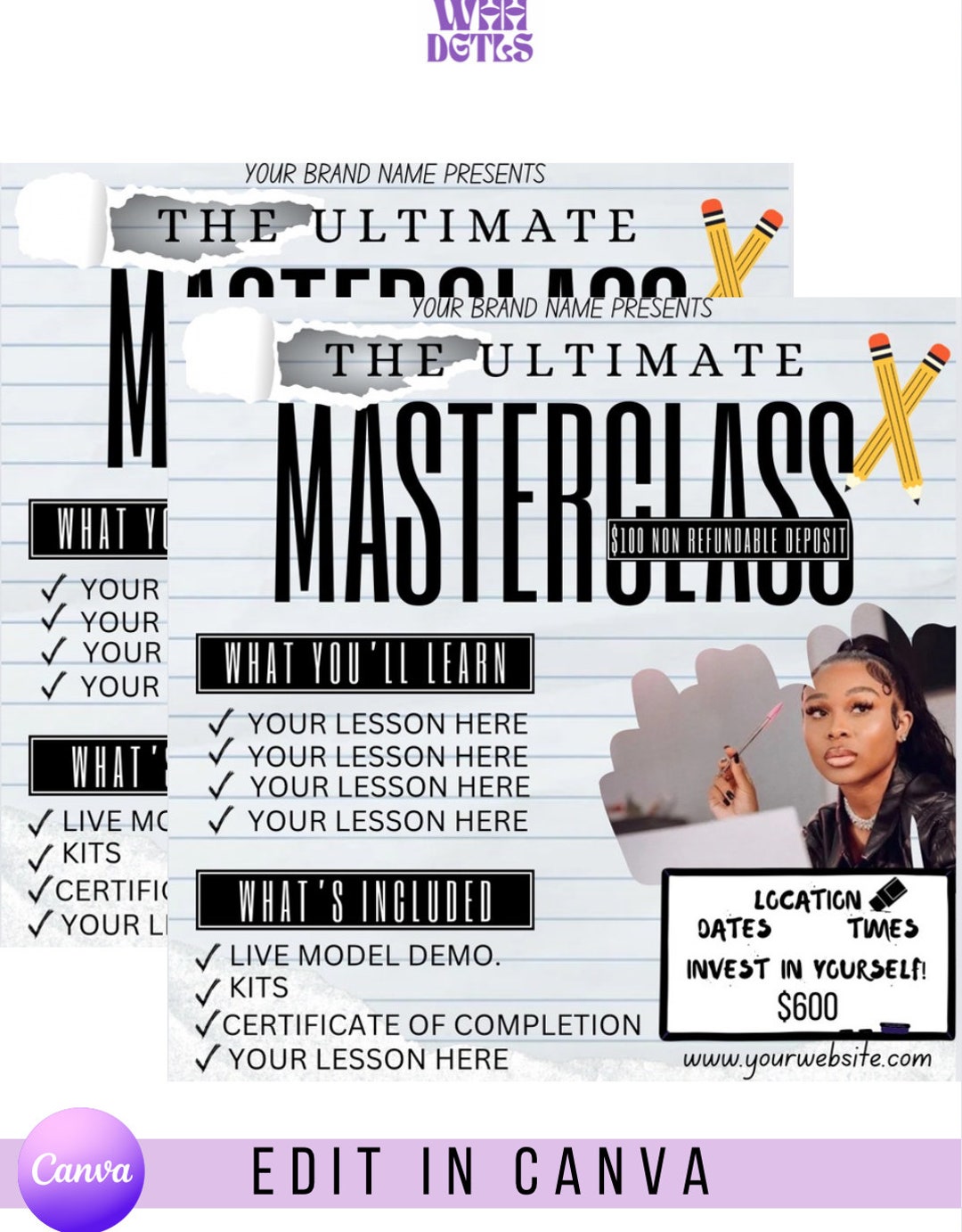 Masterclass Flyer, Class Flyer, Course Flyer, Lash Flyer, Hair Flyer - Etsy