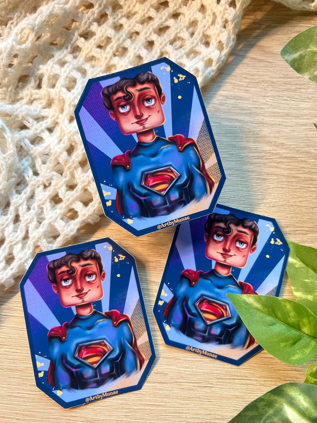 Man of Steel Superhero Vinyl Sticker - Etsy