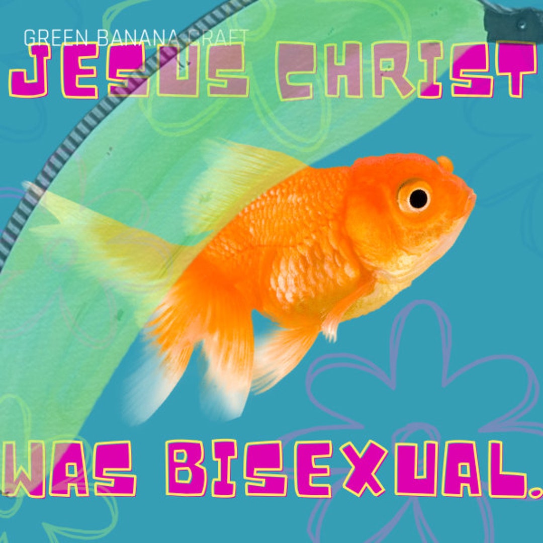 Jesus Was Bisexual Fish Sticker - Etsy