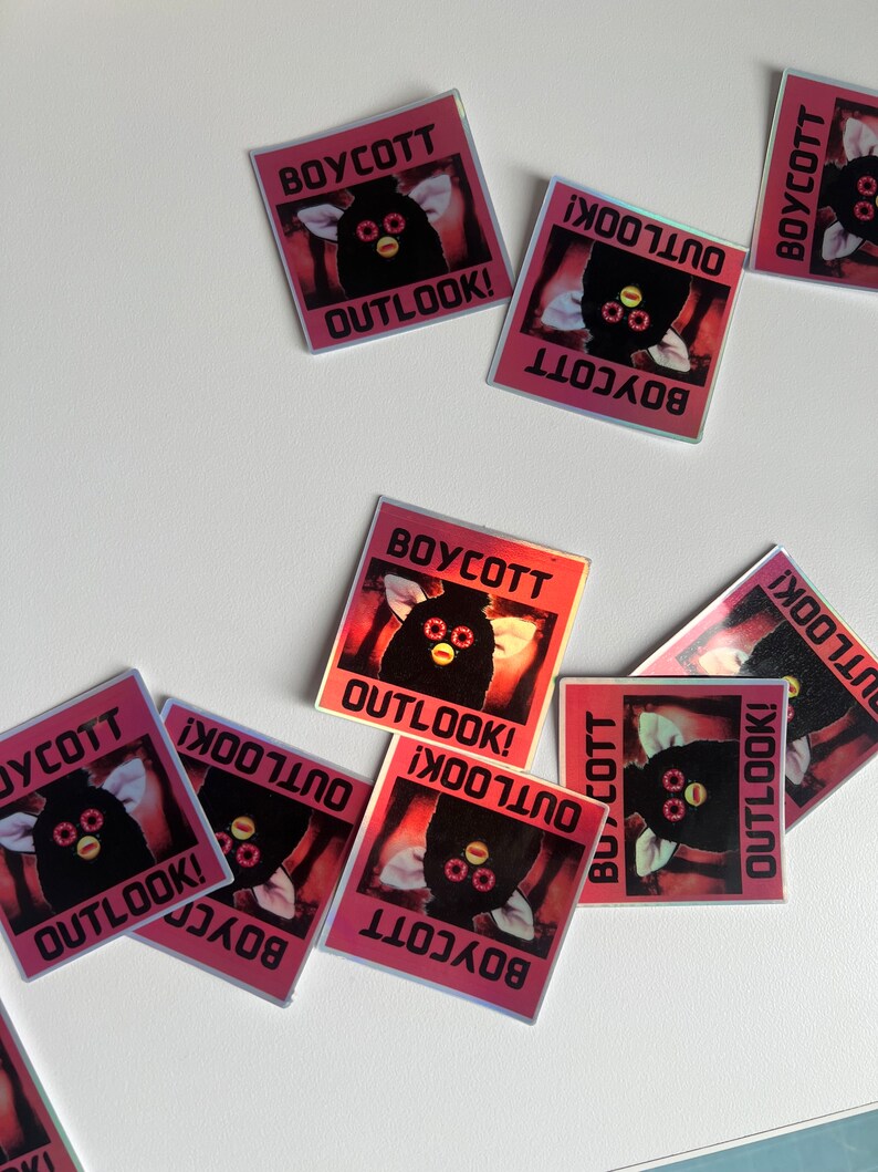 Boycott Outlook Furby Sticker - Etsy