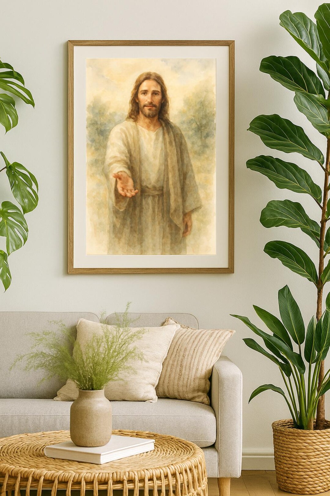 Jesus Wall Art – Printable Christian Decor for Living Room, Digital ...