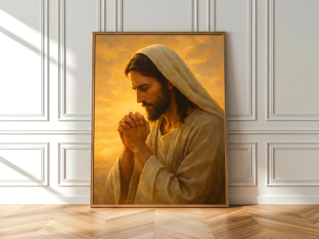 Printable Jesus Wall Art – Digital Christian Poster for Prayer Room or ...