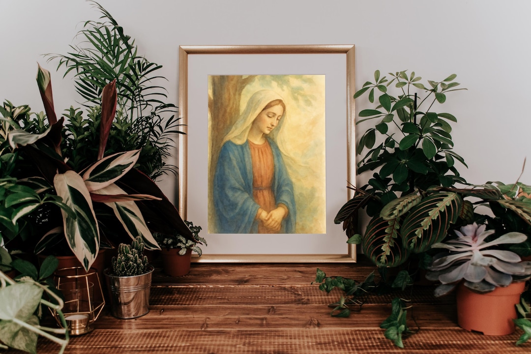 Virgin Mary Digital Download – Catholic Gift for Mom, Religious Wall ...