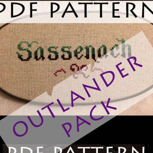 Outlander Two Pack Cross Stitch Pattern PDF Digital - Etsy
