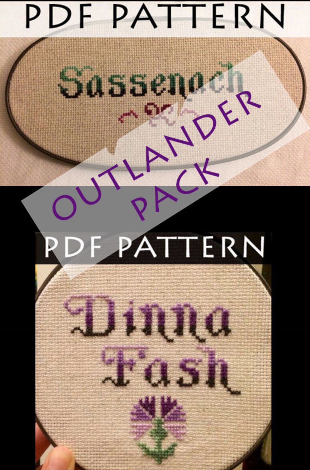 Outlander Two Pack Cross Stitch Pattern PDF Digital Downloads - Etsy