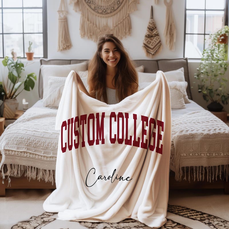 College Blanket - Etsy