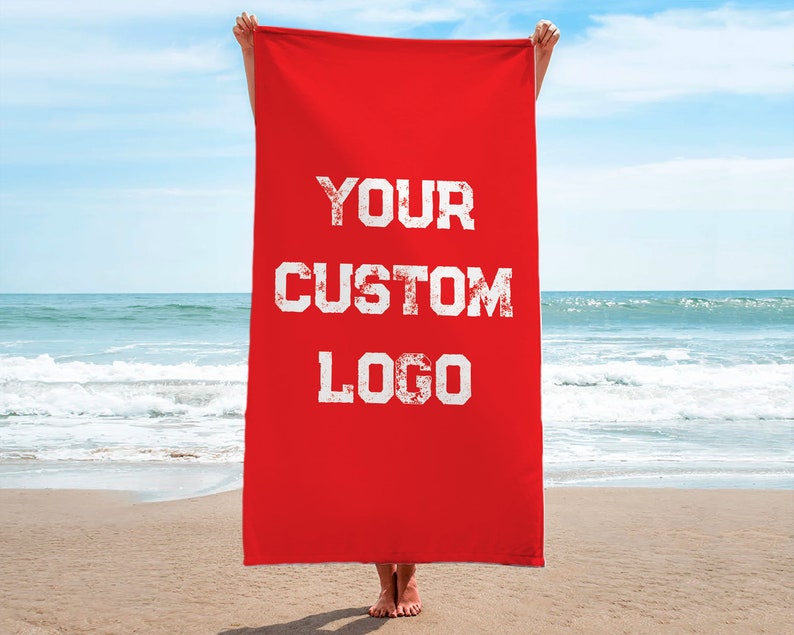 Custom Logo Beach Towel, Baseball, Basketball, Softball Team Logo ...