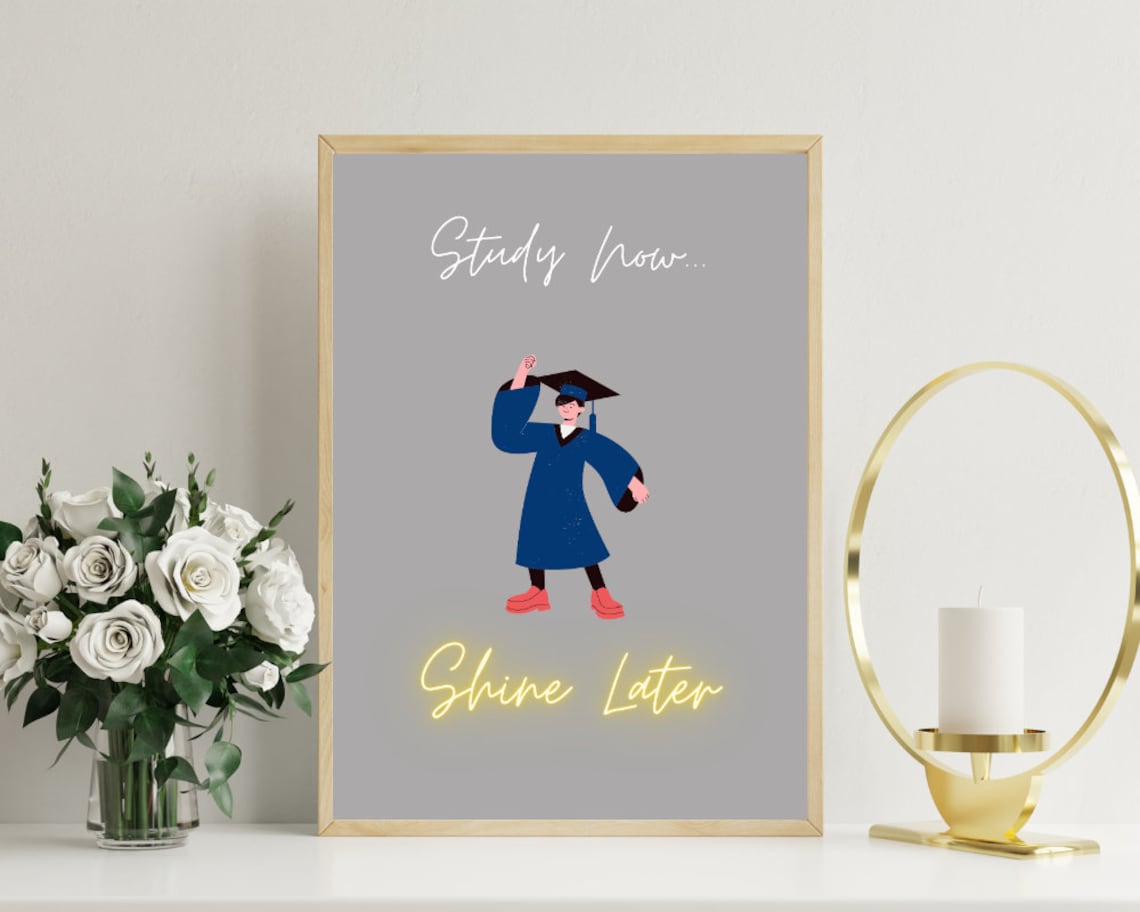 Printable College Wall Art, Motivational Wall Art, Student Wall Art ...