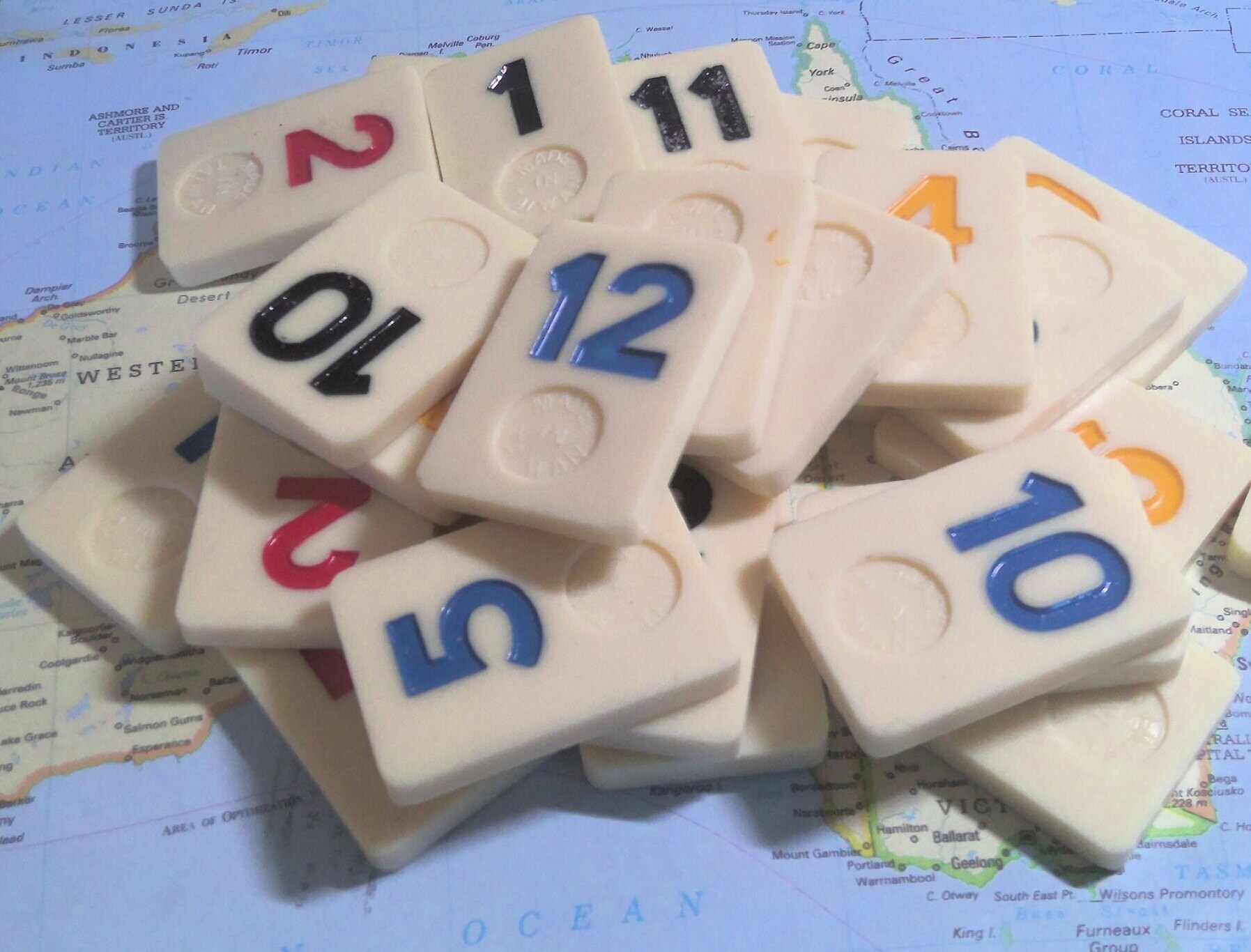 Vintage Rummikub Game Pieces Set of 12 - Etsy