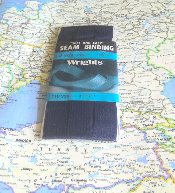 Navy Lace Seam Binding Vintage 3 Yards Cardmaking Sewing Notions etna ...