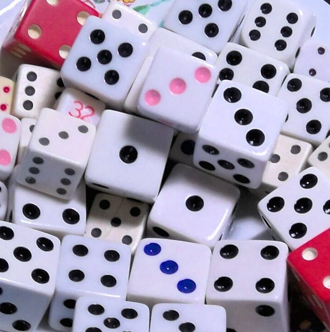 Vintage Bulk Dice Game Pieces; Collection, Crafts- Random Set of 15 ...