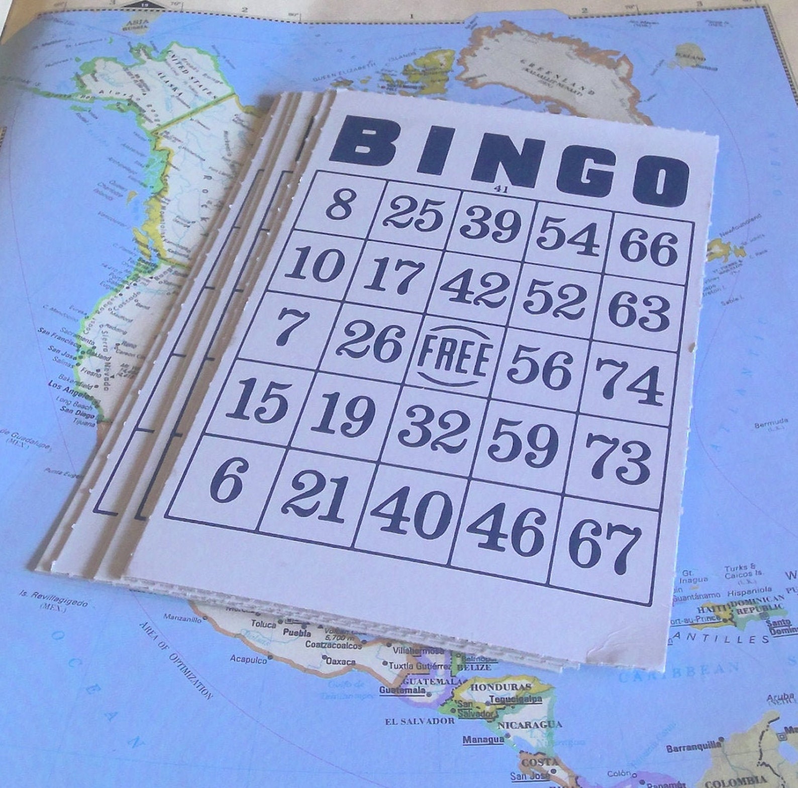 Vintage Bingo Cards Set of 6 - Etsy