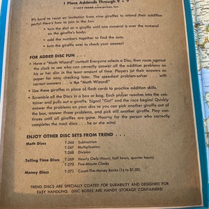 Vintage 1977 Giraffe Addition Flashcards Complete Set - Etsy