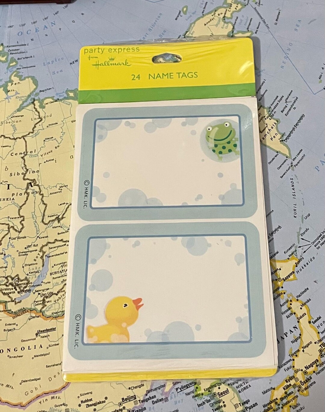 Vintage Hallmark Duck and Frog Name Tags- 1 Package of 24 - Etsy