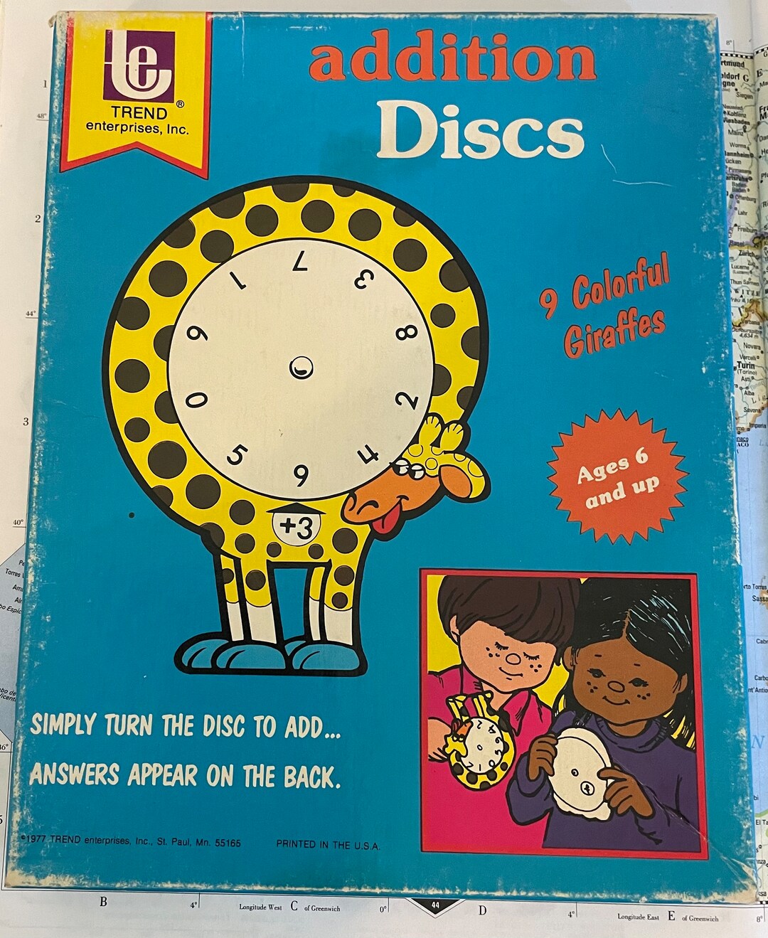 Vintage 1977 Giraffe Addition Flashcards Complete Set - Etsy