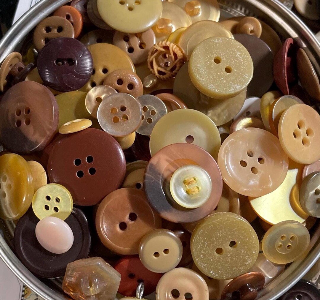 Vintage Neutral Color Buttons, Set of 100, Sewing Crafts - Etsy