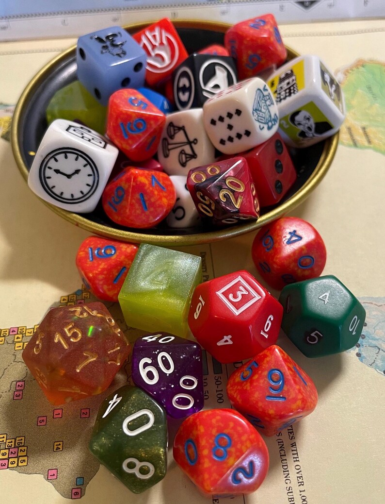 Bulk Dice Game Pieces; Collection, Crafts- Random Set of 15, Varying ...