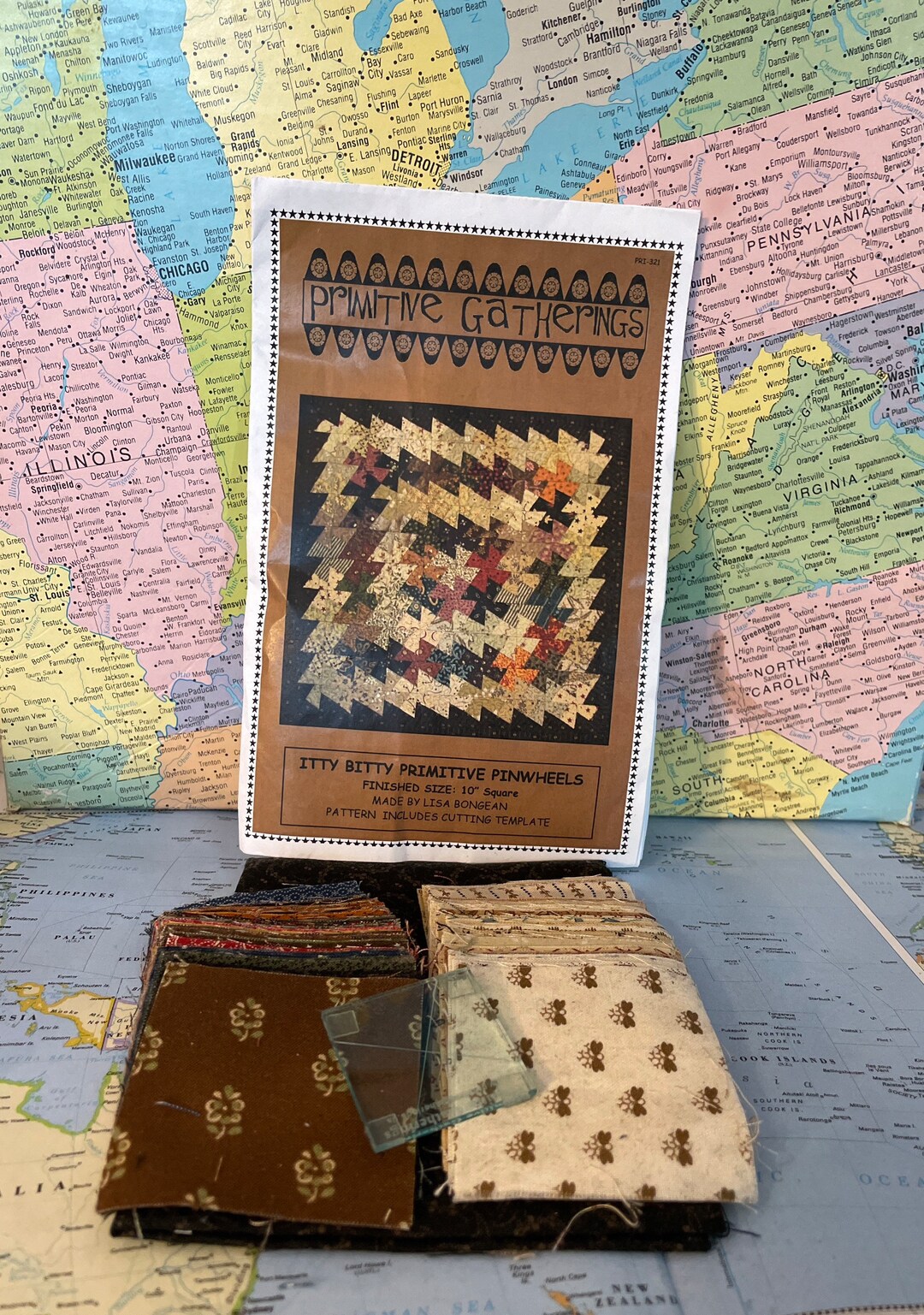Primitive Gatherings Pinwheels Quilt Kit and Pattern - Etsy