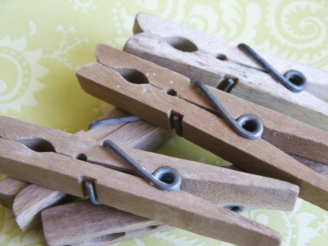 Vintage Clothes Pins- Set of 20 - Etsy