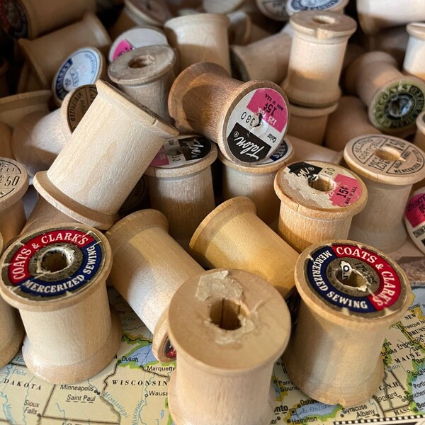 Wooden Spools - Etsy