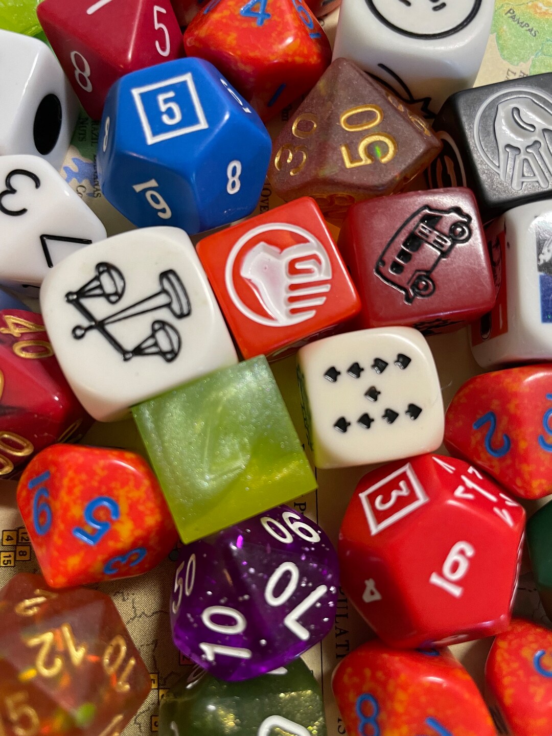 Bulk Dice Game Pieces; Collection, Crafts- Random Set of 15, Varying ...