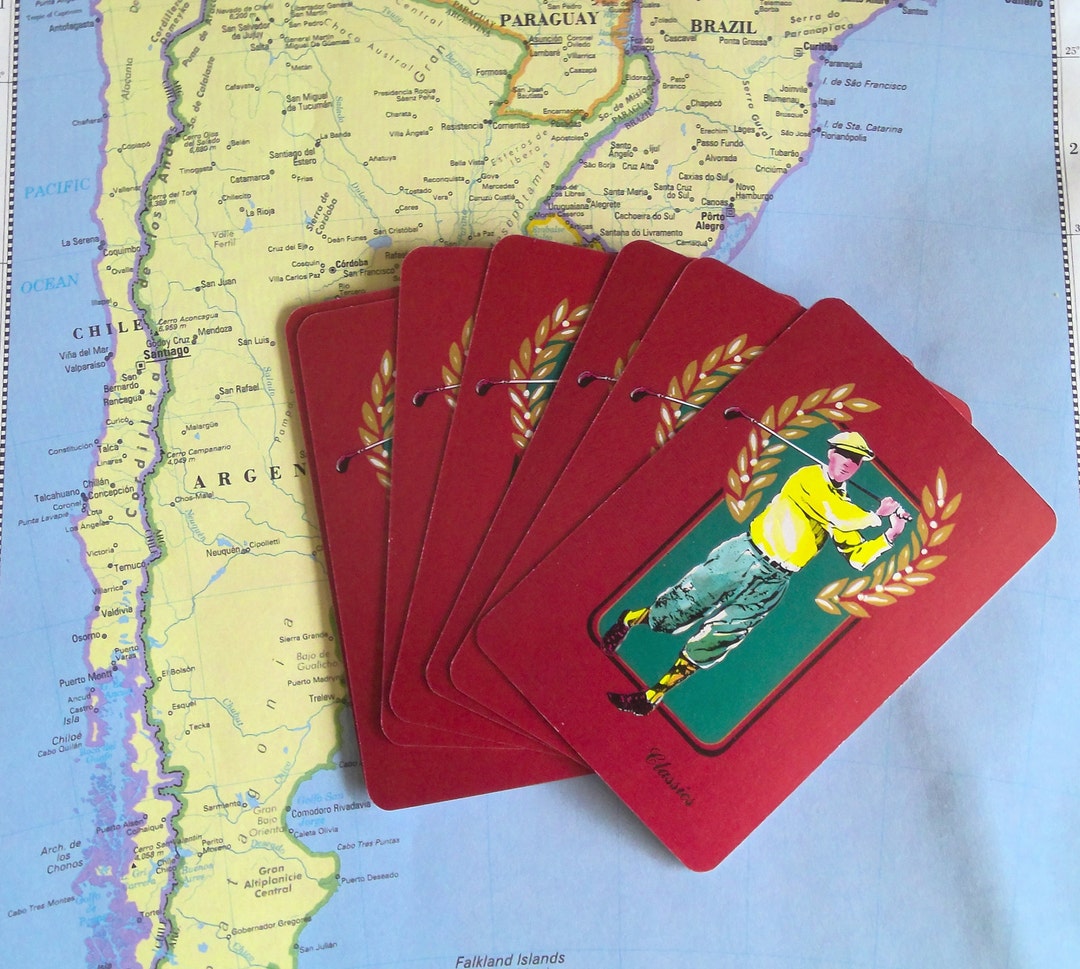 Vintage Golfer Playing Cards- Set of 10 - Etsy