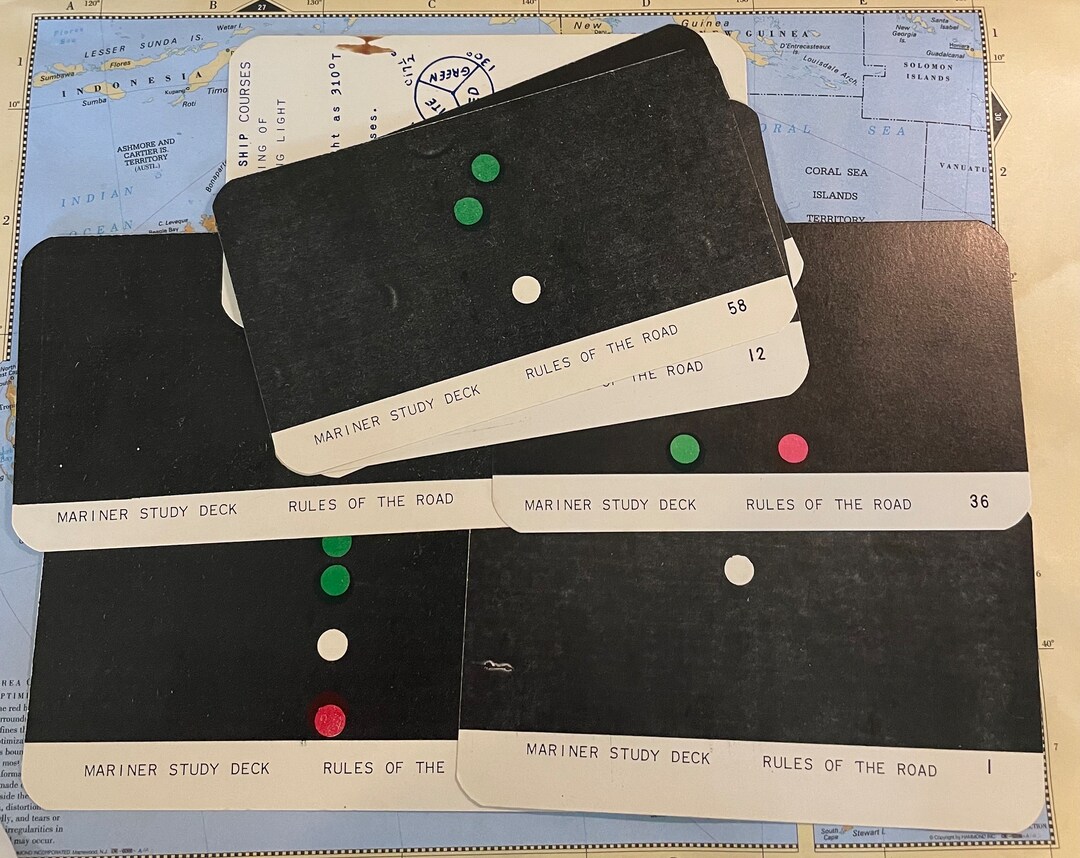 Vintage Mariner Study Deck Rules of the Road Set of 8 - Etsy