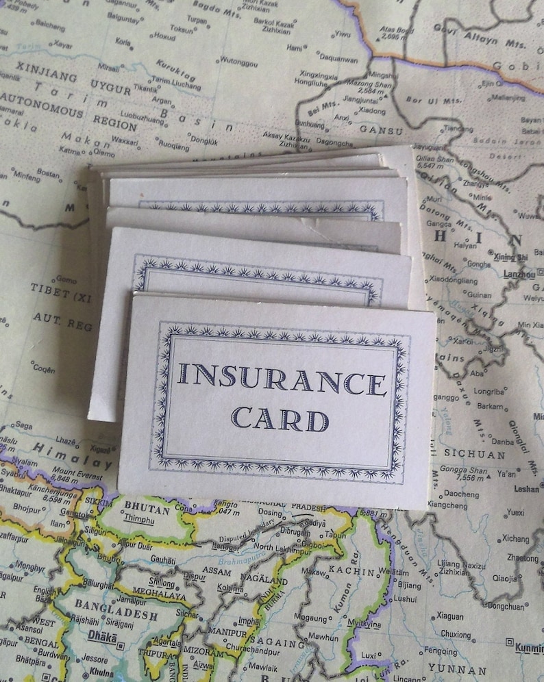 Vintage Insurance Card Game Pieces-set of 12 | Etsy