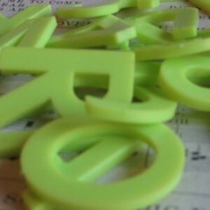 Green Letters- Random Set of 18 - Etsy