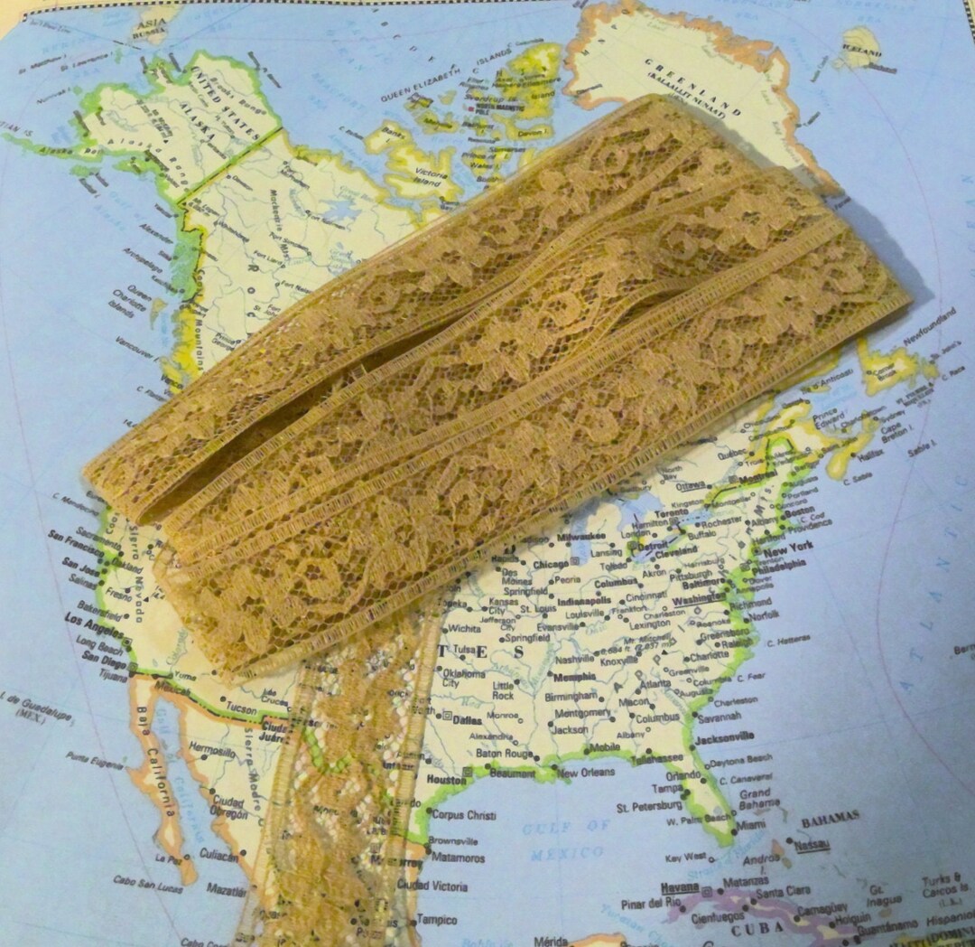 Vintage Camel Lace- 3 Yards - Etsy