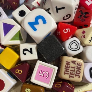 Bulk Dice Game Pieces; Collection, Crafts- Random Set of 15, Varying ...