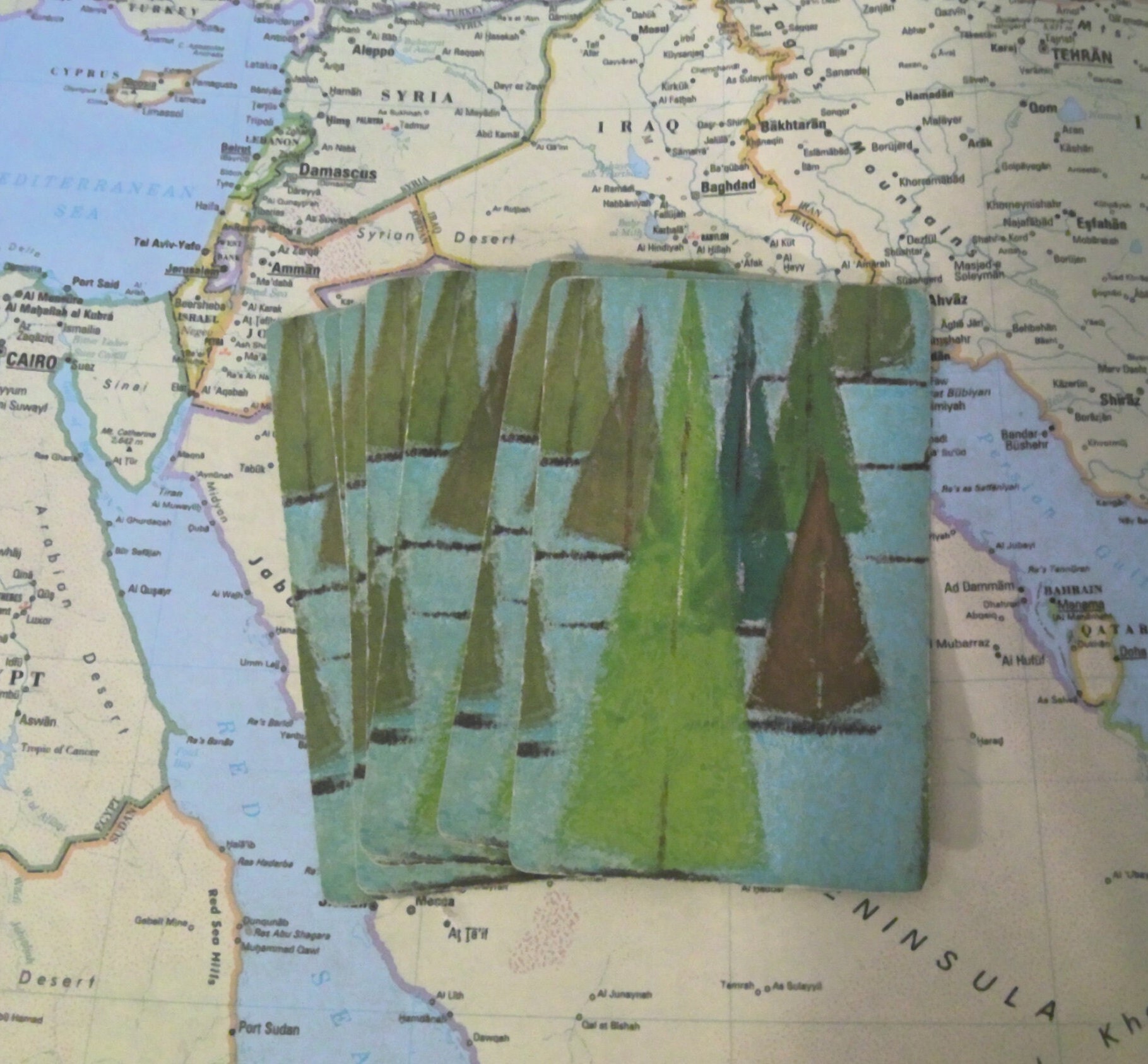 Vintage Tree Playing Cards- Set of 10 - Etsy