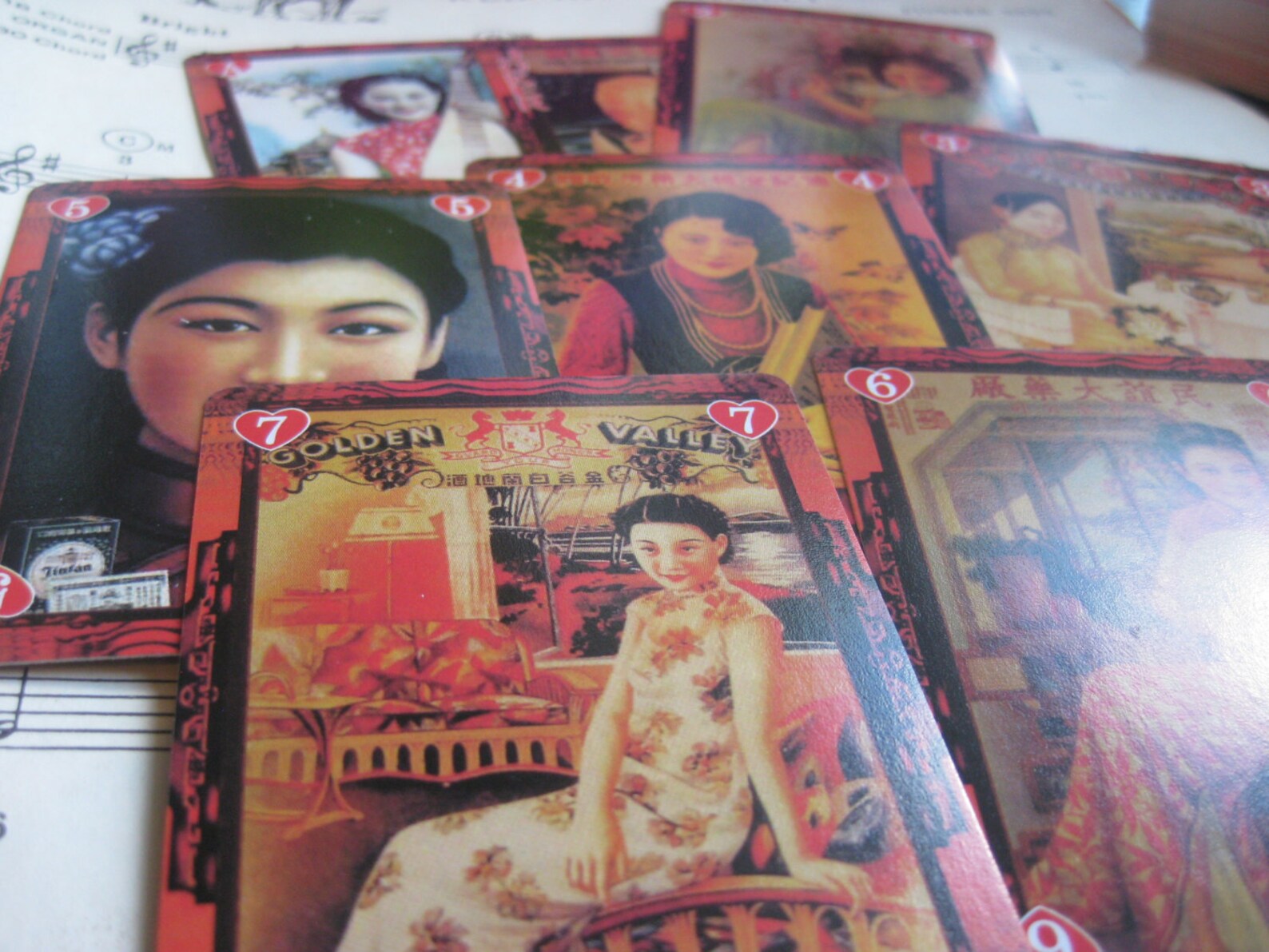 Chinese Calendar Image Playing Cards- Set of 15 - Etsy