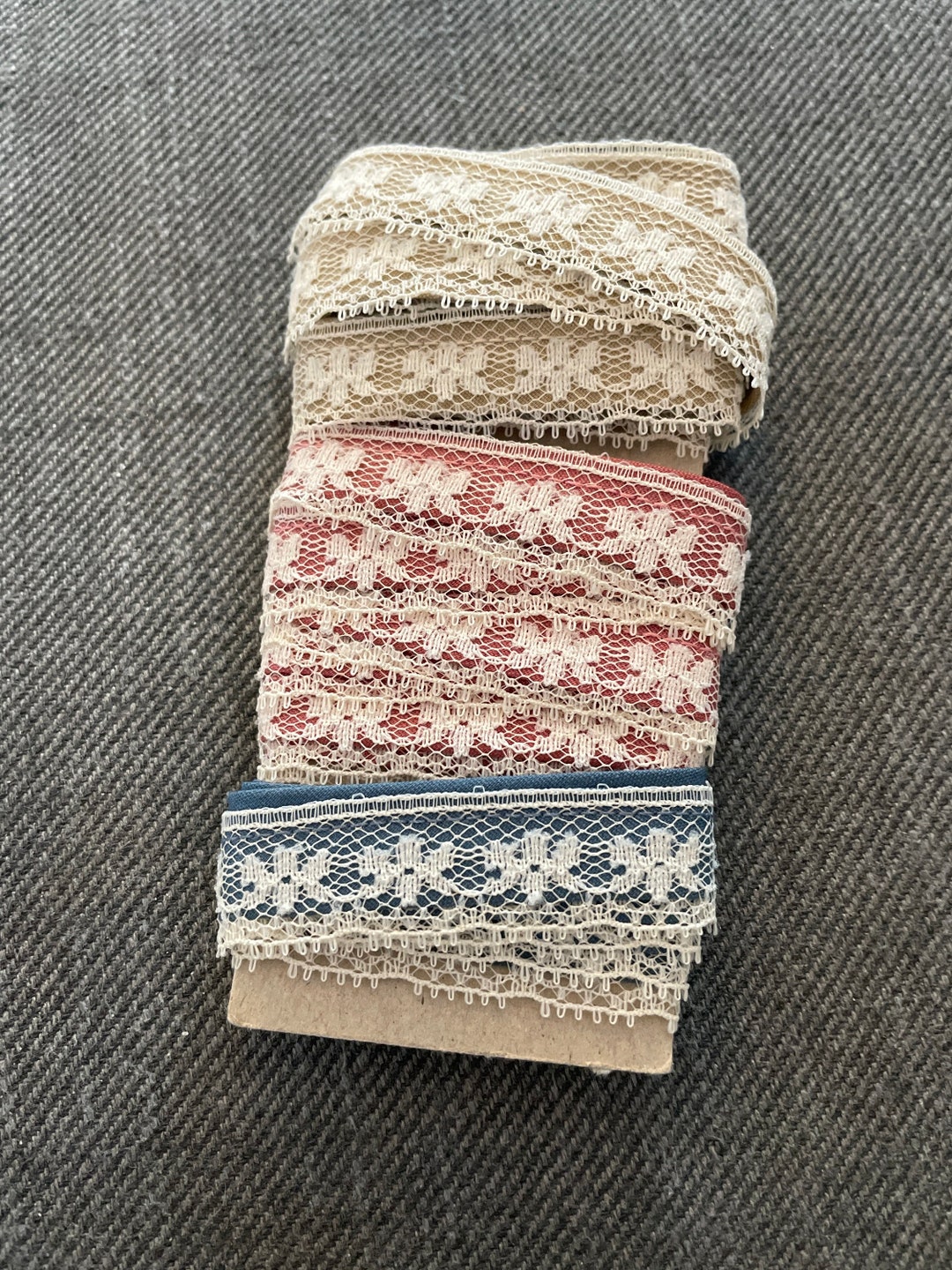 Vintage Seam Binding Lace- Set of Three Colors; Crafting; Sewing - Etsy